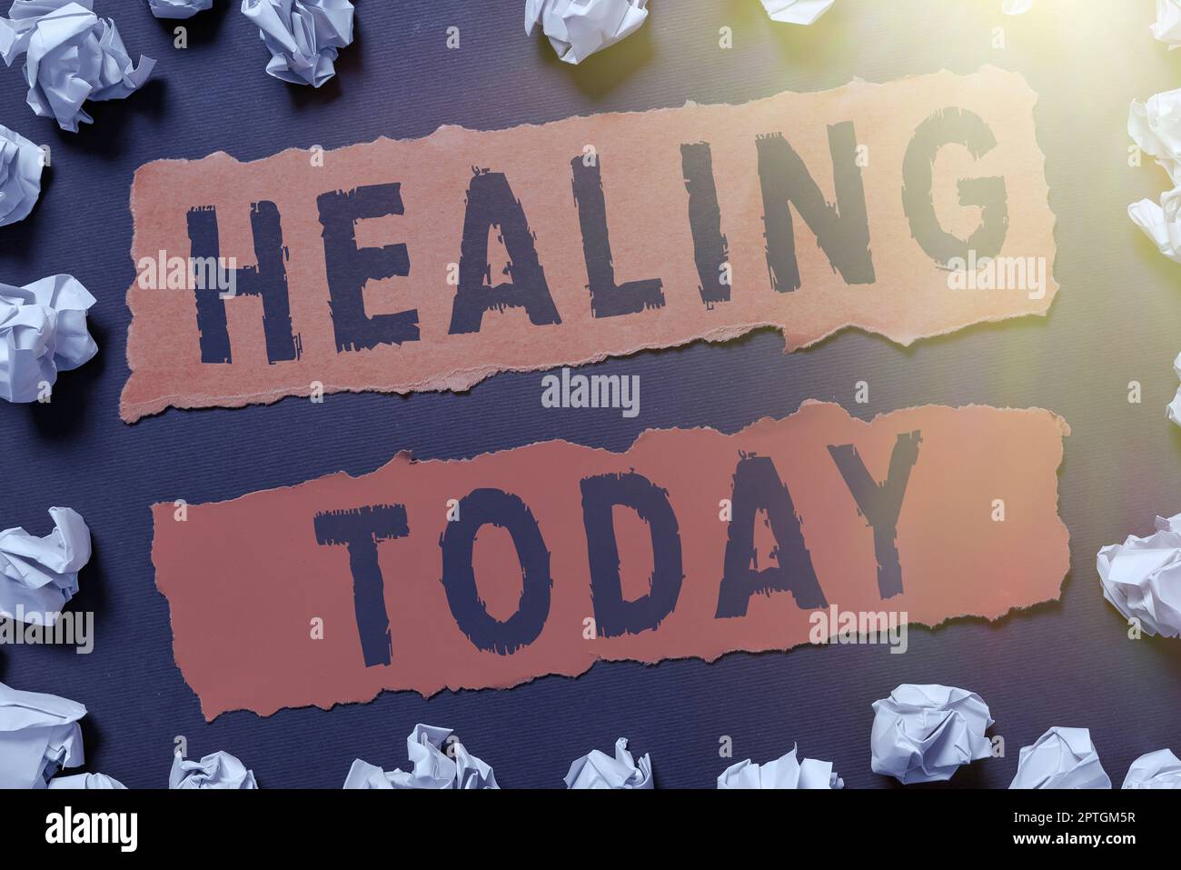 Text caption presenting Healing, Concept meaning process of the ...