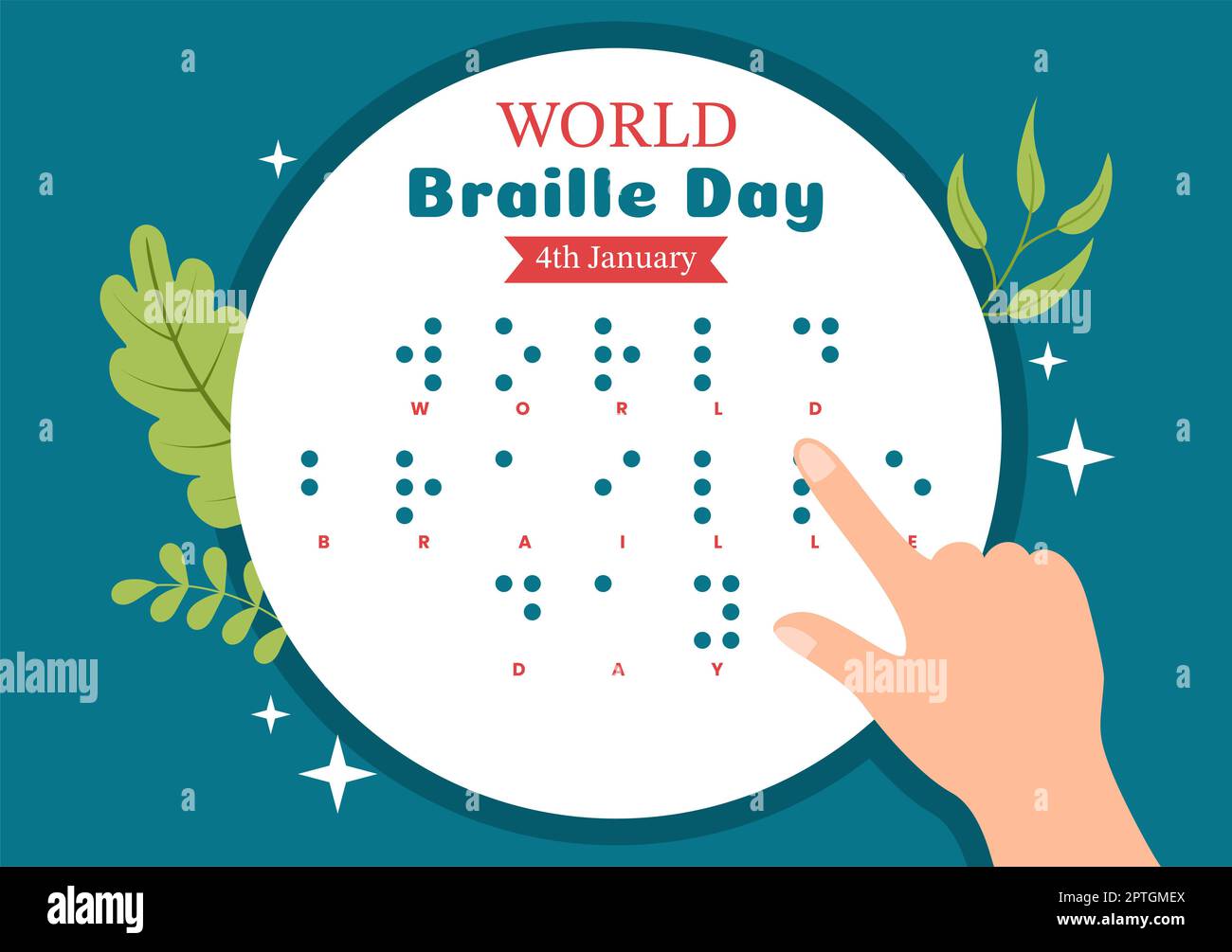 World Braille Day on 4th of January with Text by Alphabet for Means of ...