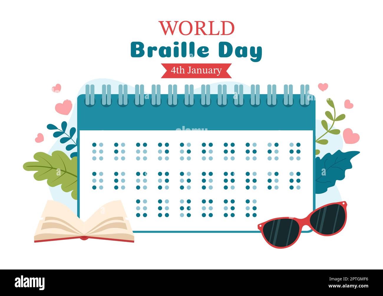 World Braille Day on 4th of January with Text by Alphabet for Means of ...