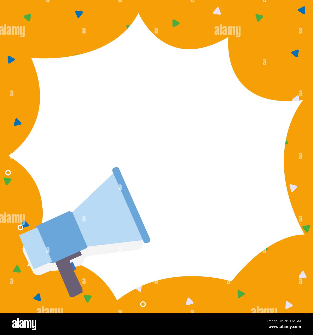 Illustration Of A Megaphone Promoting Advertisement To Social Media ...