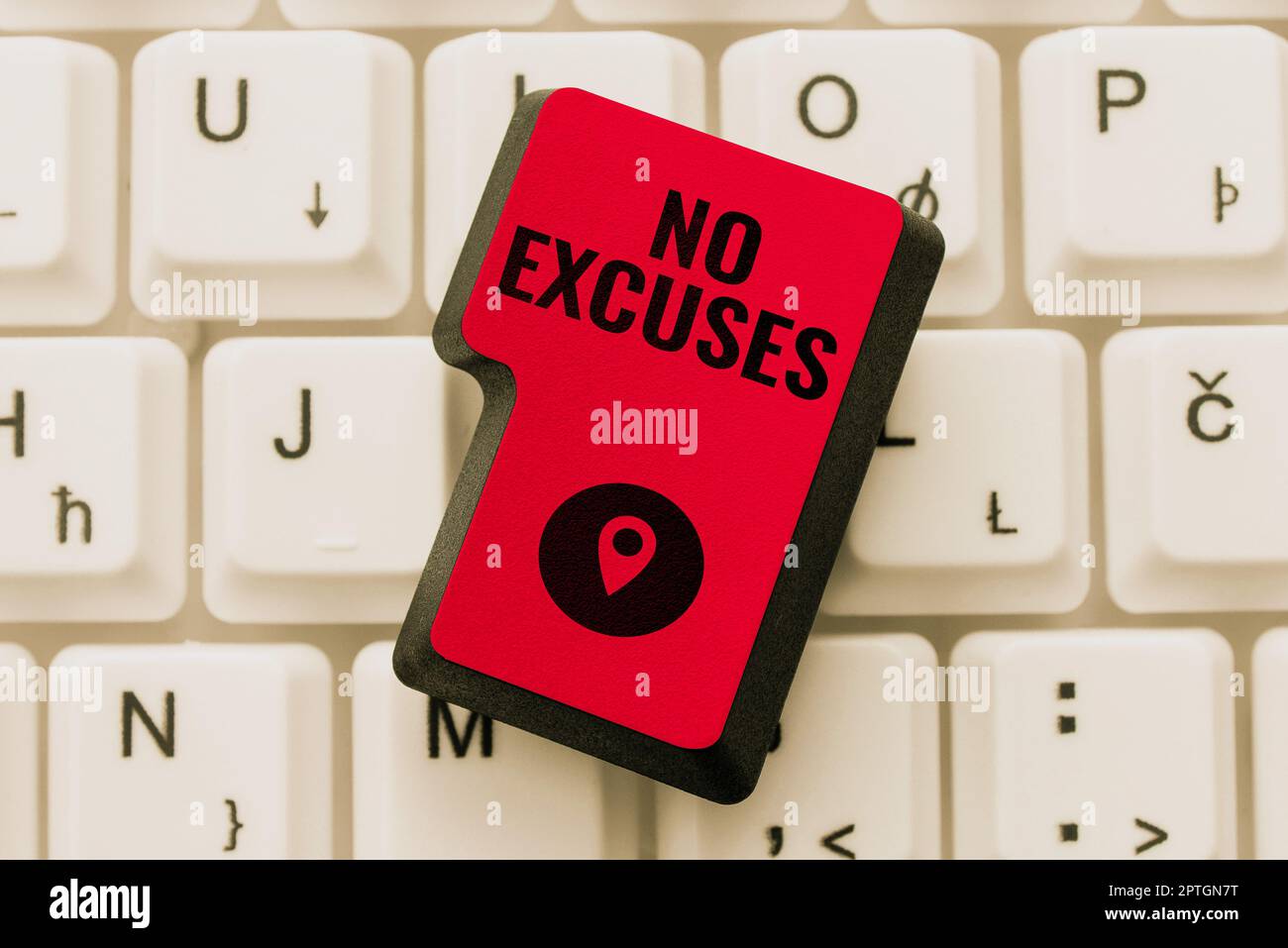 Handwriting text No Excuses, Word for telling someone not to tell ...