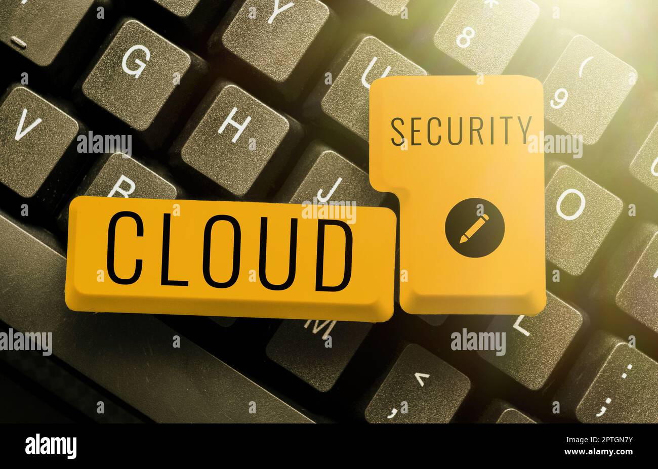 Text caption presenting Cloud Security, Business idea Imposing a ...
