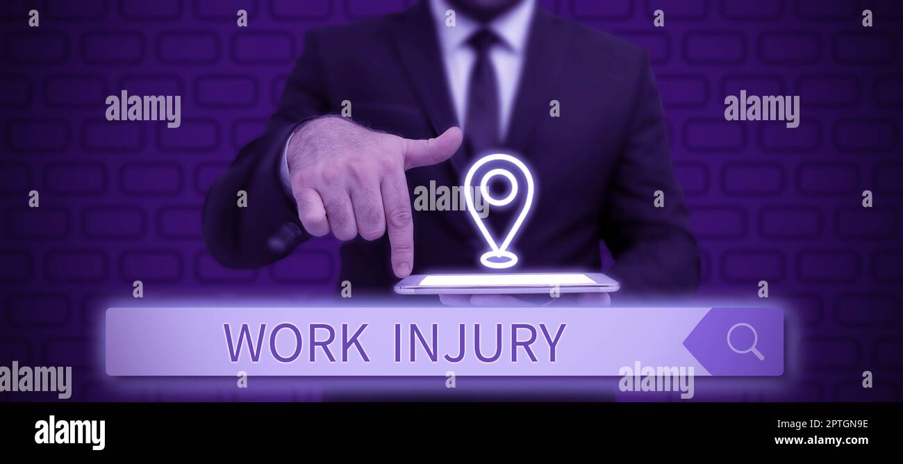 Writing displaying text Work Injury, Word Written on an accident ...