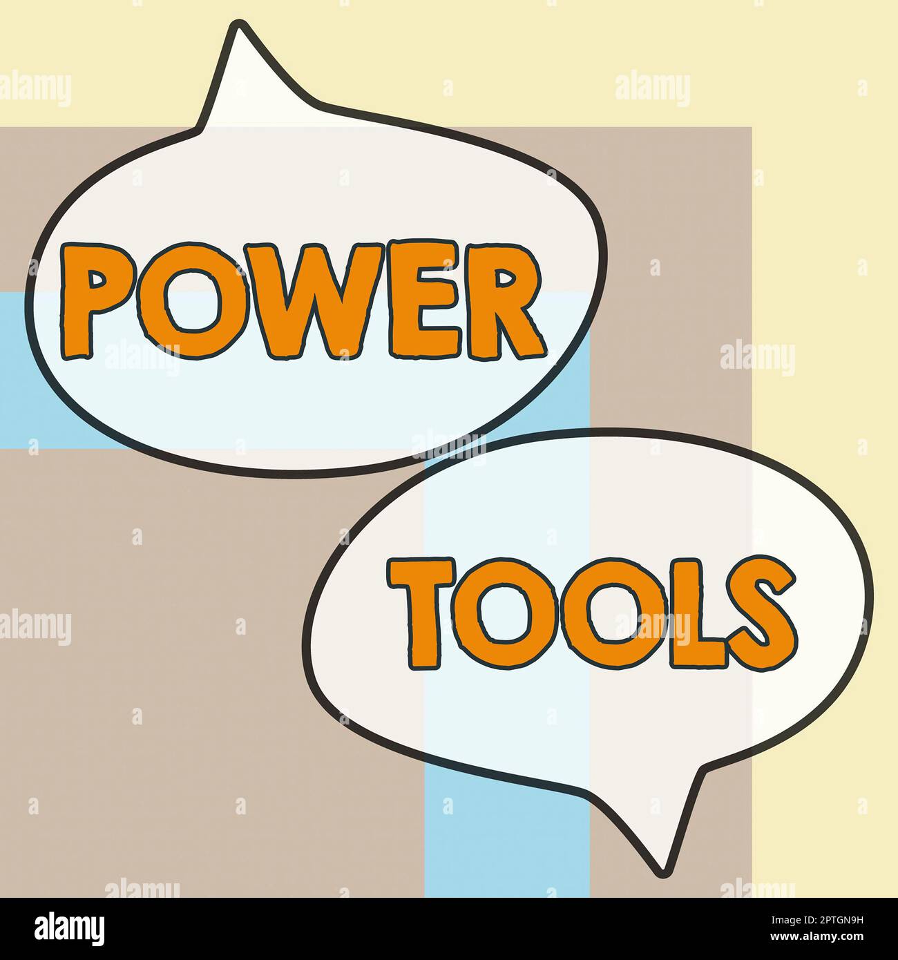 Writing displaying text Power Tools, Concept meaning tools powered by ...