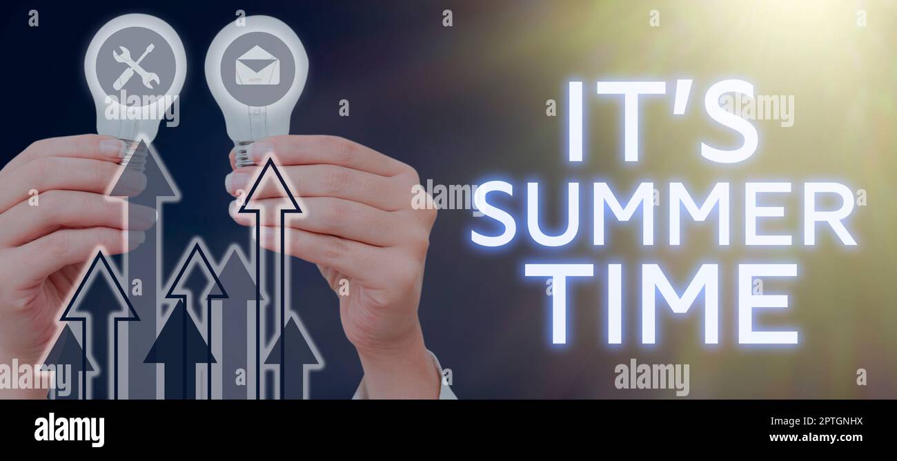 Inspiration showing sign It S Summer Time, Business approach season for ...