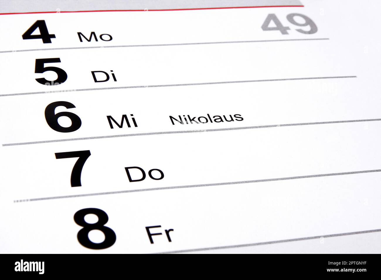 6. Dezember ist Nikolaustag Stock Photo - Alamy