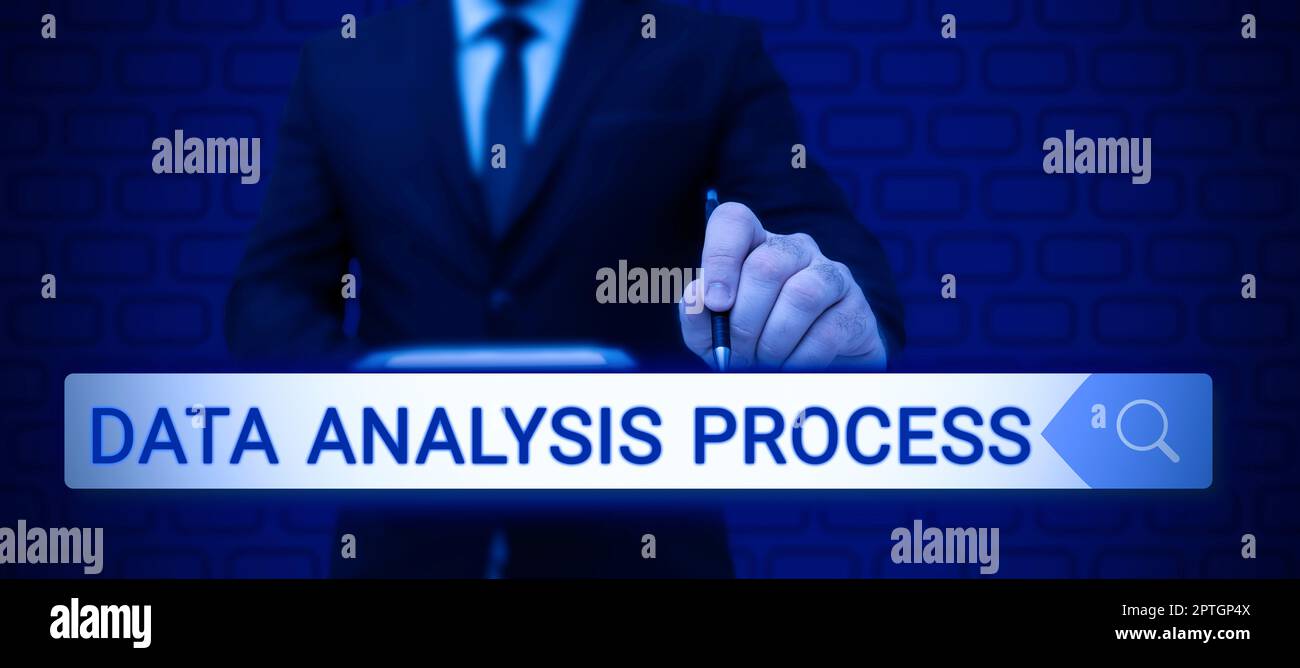 Text showing inspiration Data Analysis Process, Internet Concept build a dashboard and analyze ...