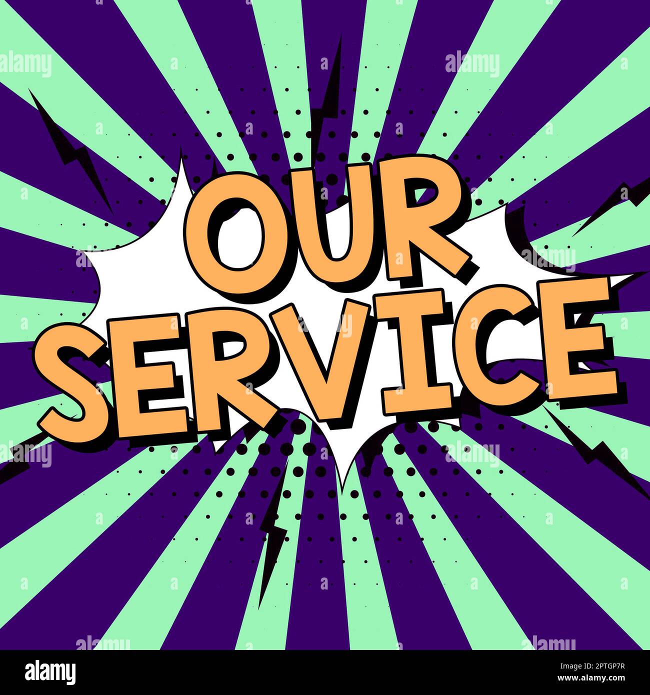 Text caption presenting Our Service, Word Written on providing ...