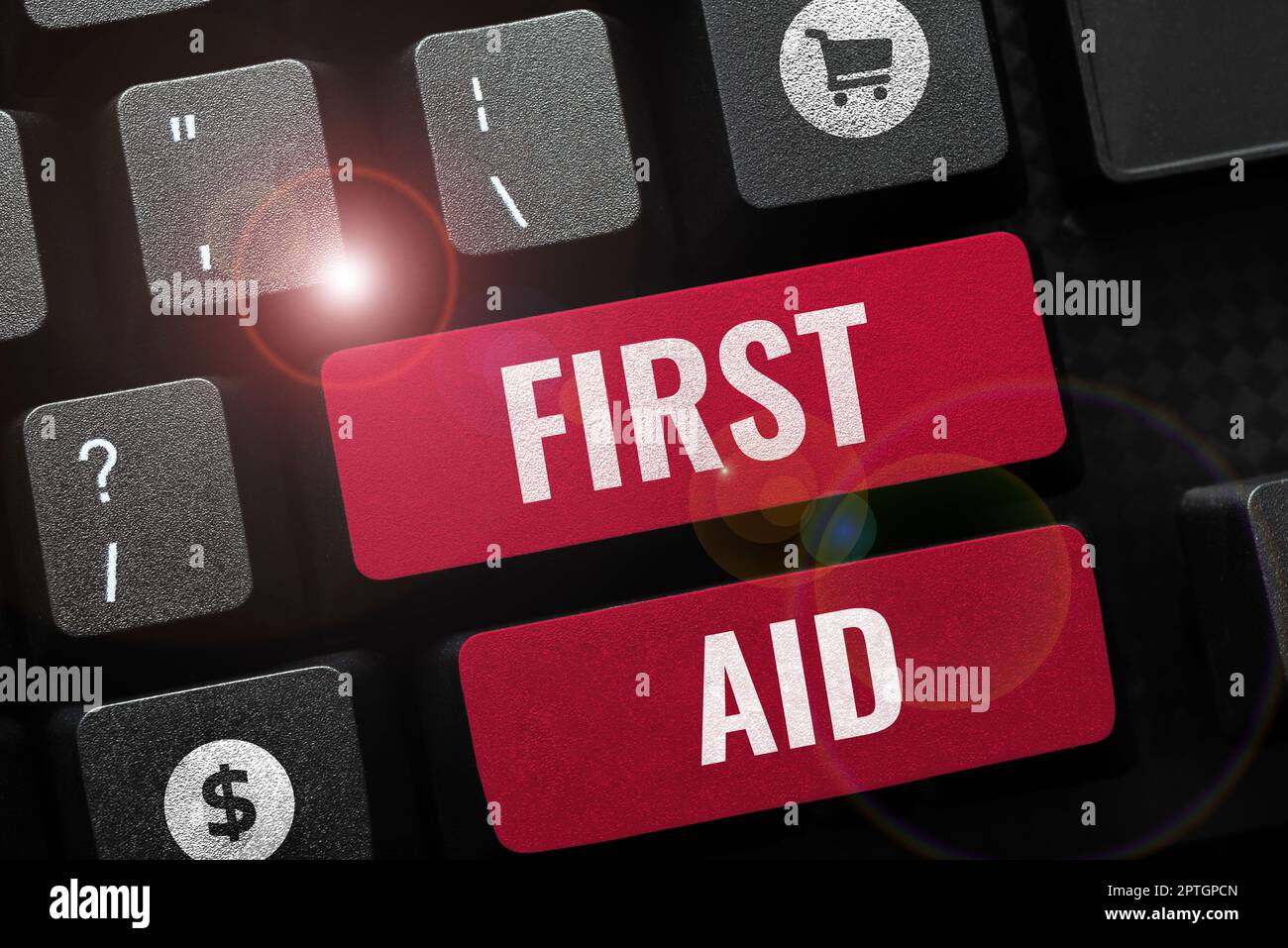 Hand writing sign First Aid, Conceptual photo Practise of healing small ...