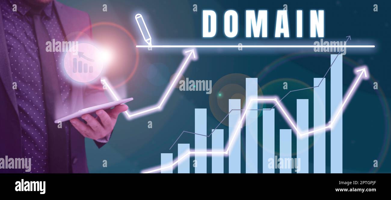 Text sign showing Domain, Concept meaning identification string that ...