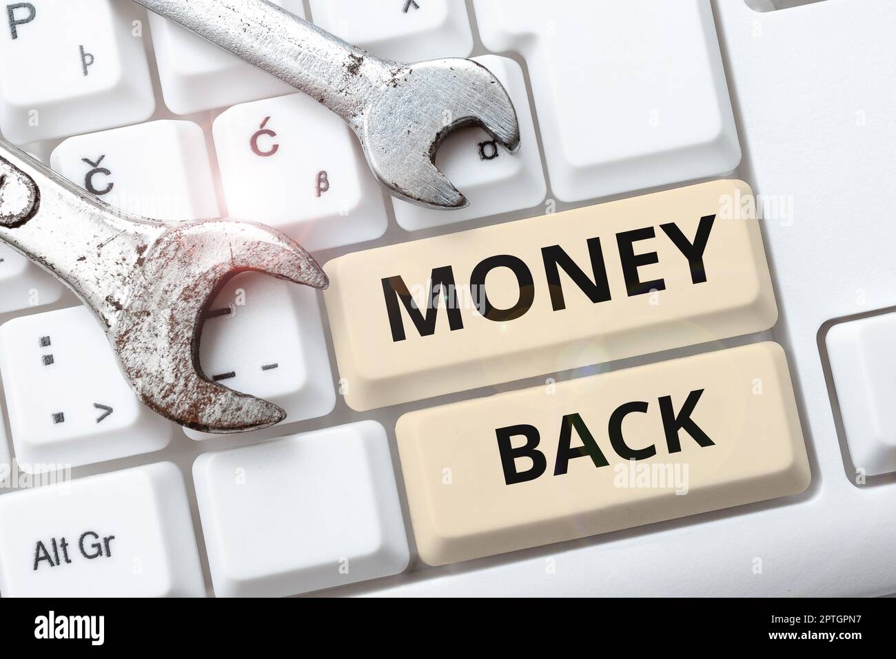 Conceptual caption Money Back, Business showcase get what you paid in ...