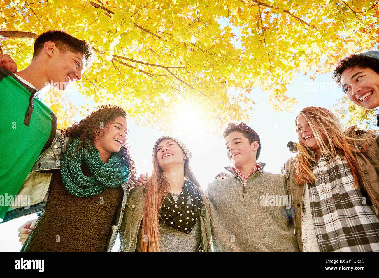 Nothing compares to true friendship. a group of young friends enjoying ...