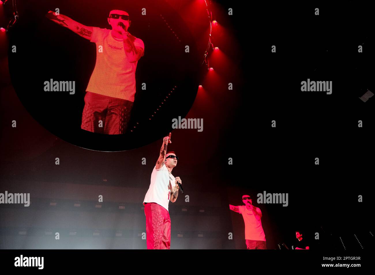 Turin, Italy. 27th Apr, 2023. The Italian rapper Lazza pseudonym of ...