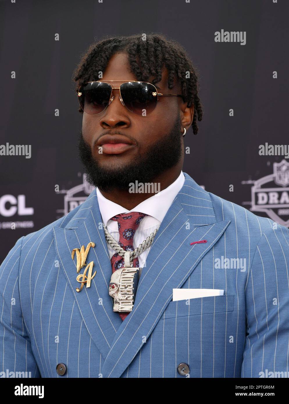 Will Anderson Jr. walks the red carpet of the 2023 NFL Draft at the ...