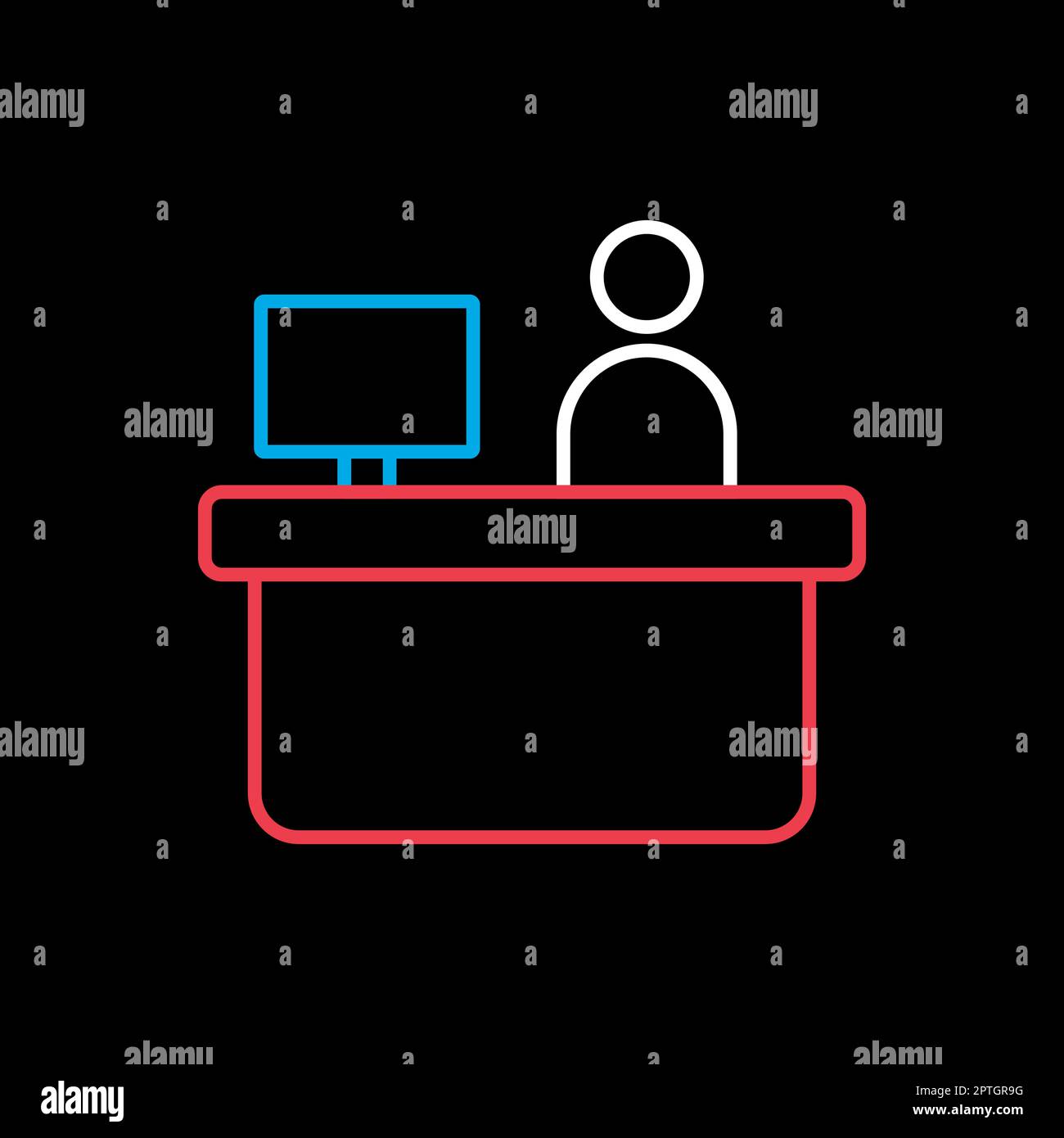 Hotel reception service vector icon Stock Vector Image & Art - Alamy