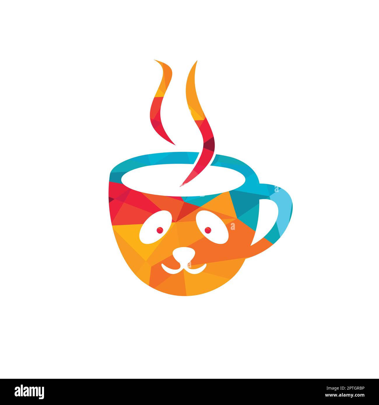 Panda coffee vector logo design template. Coffee shop or restaurant ...