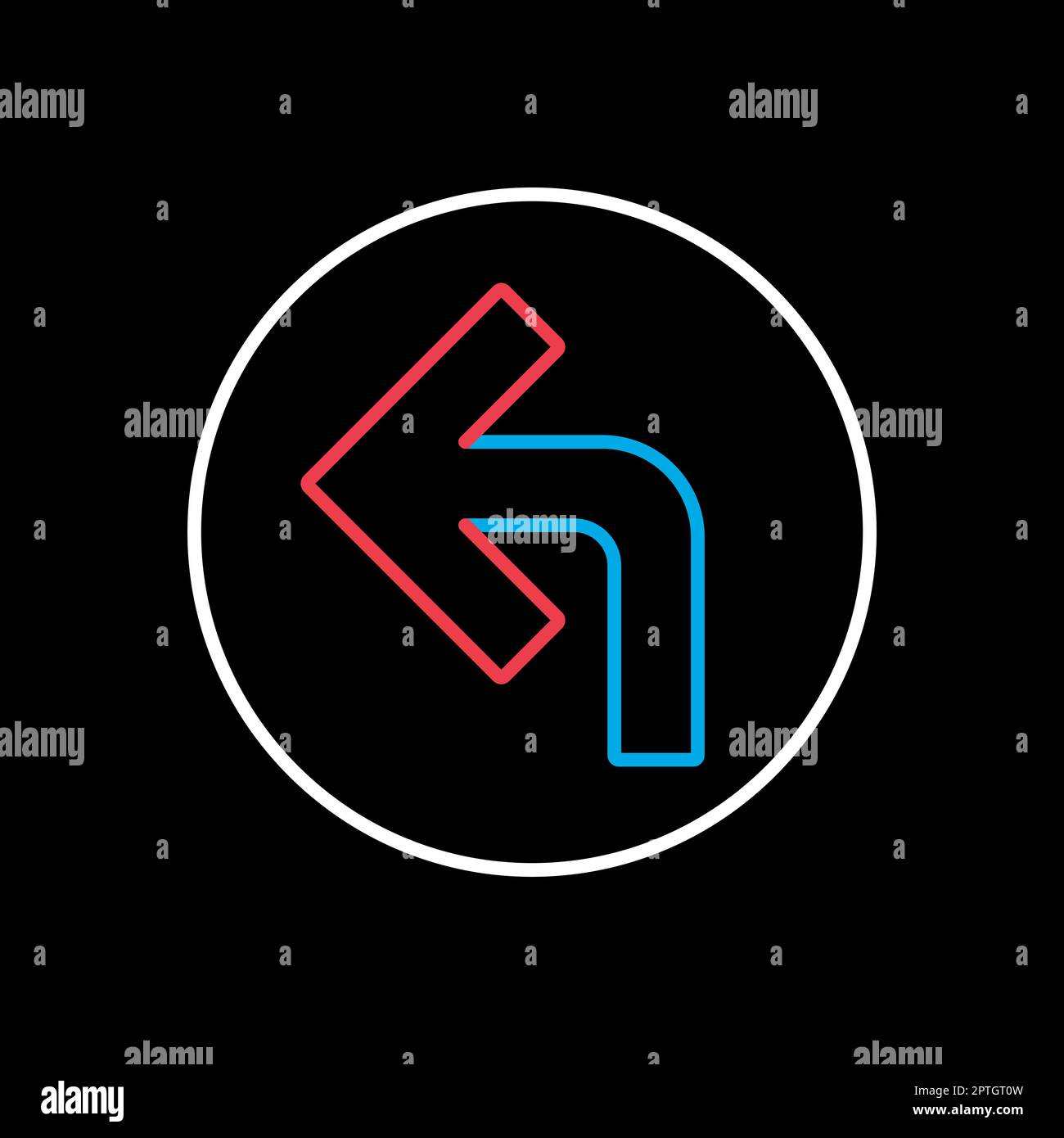 Left turn symbol hi-res stock photography and images - Alamy