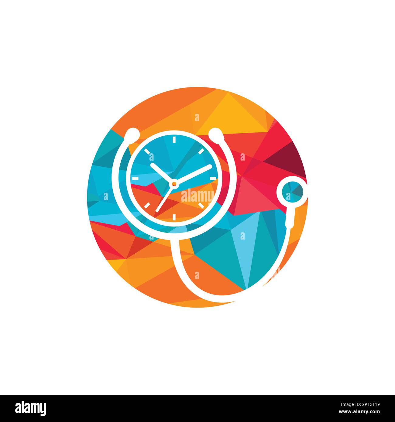 Medical time vector logo design template. Health and medical or ...