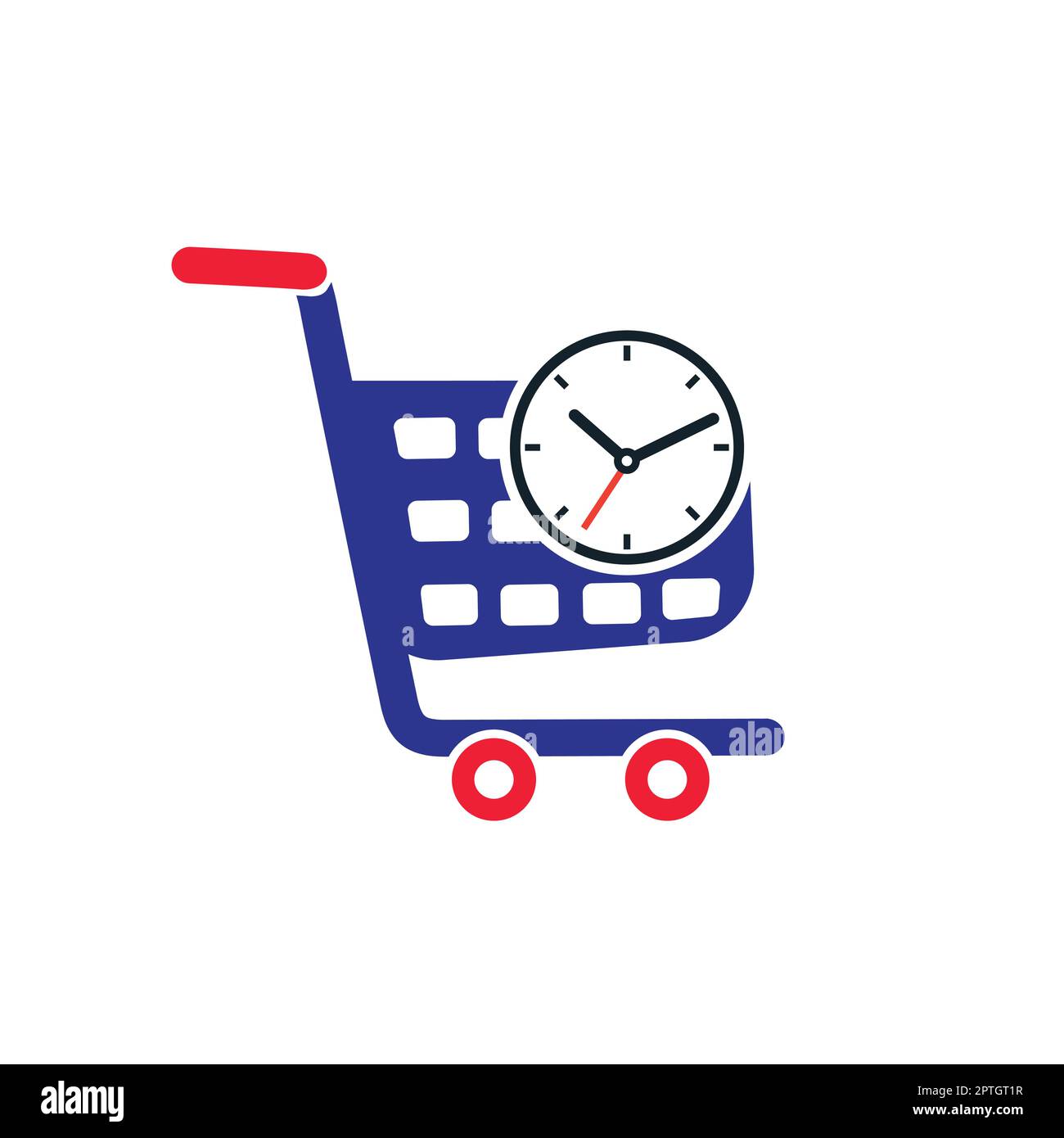 Shopping time vector logo design template Stock Vector Image & Art - Alamy