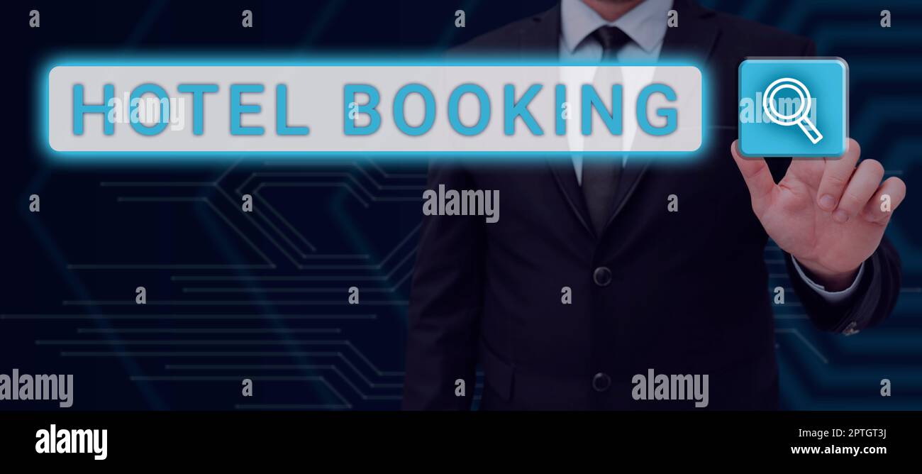 Conceptual caption Hotel Booking, Business concept Online Reservations ...