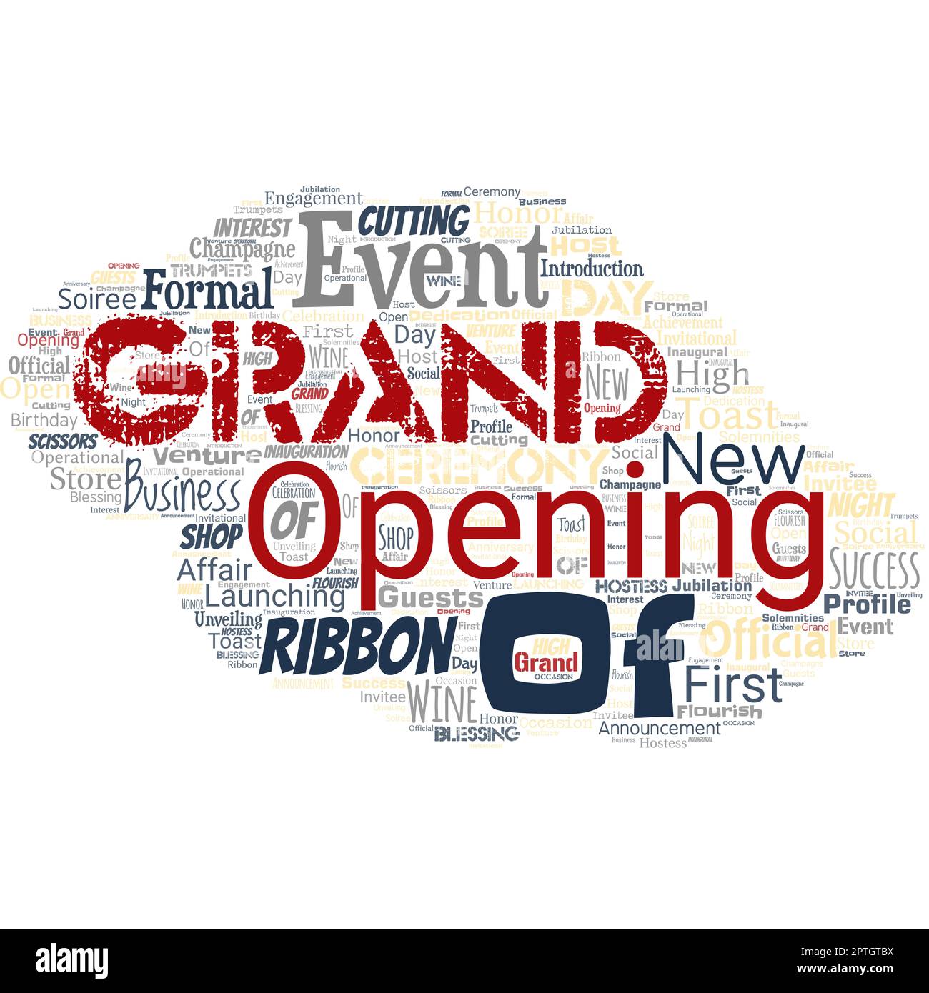 Big word cloud with words grand opening Stock Photo - Alamy