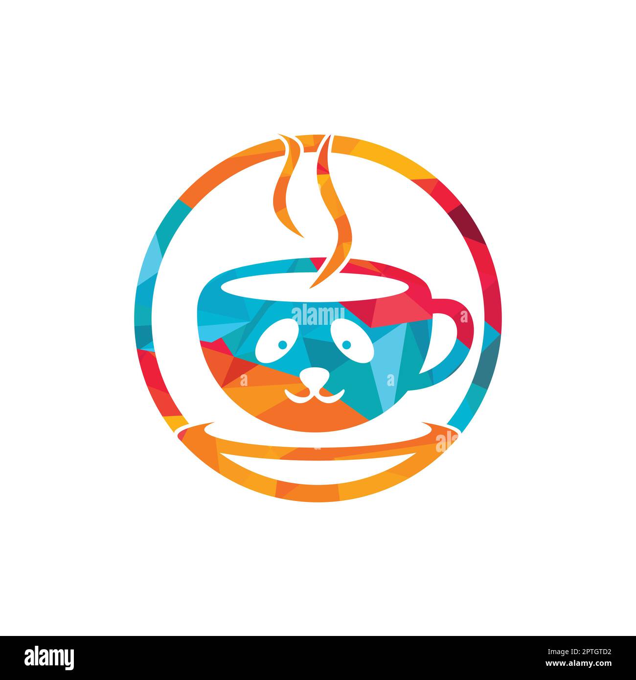 Panda coffee vector logo design template. Coffee shop or restaurant ...