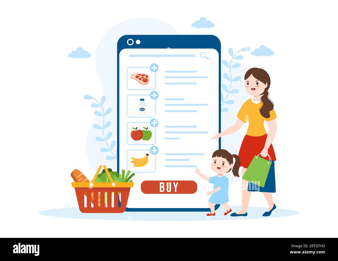 Online Grocery Store or Supermarket to Order Daily Necessities or Food ...