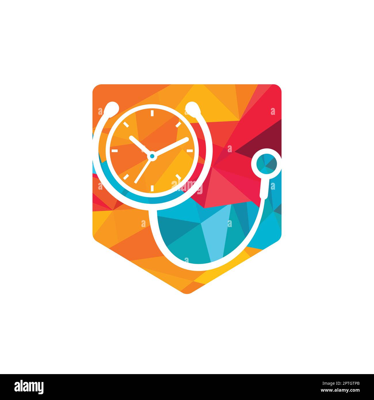 Medical time vector logo design template. Health and medical or ...