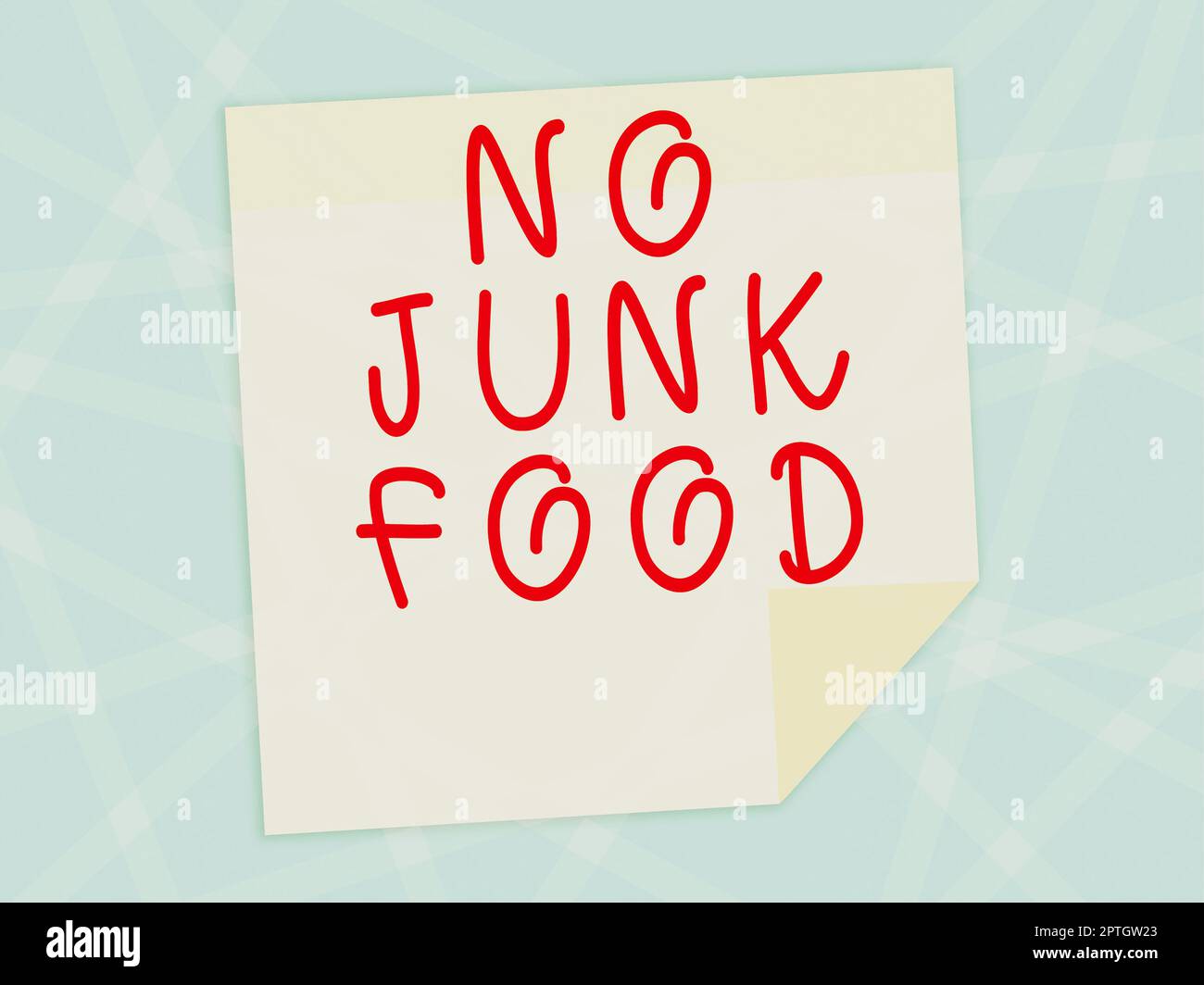 Hand writing sign No Junk Food, Word for Stop eating unhealthy things ...
