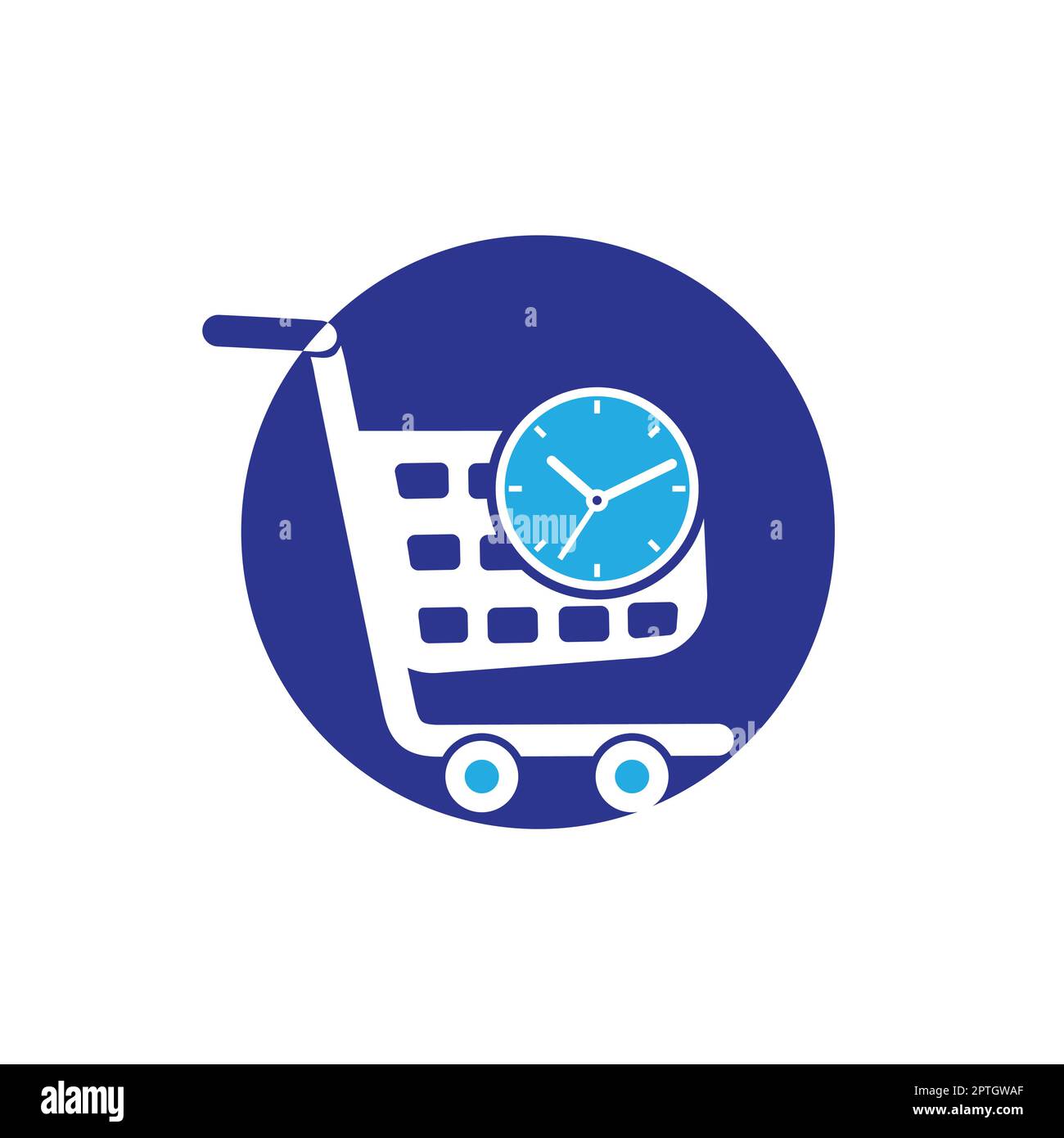 Shopping time vector logo design template Stock Vector Image & Art - Alamy