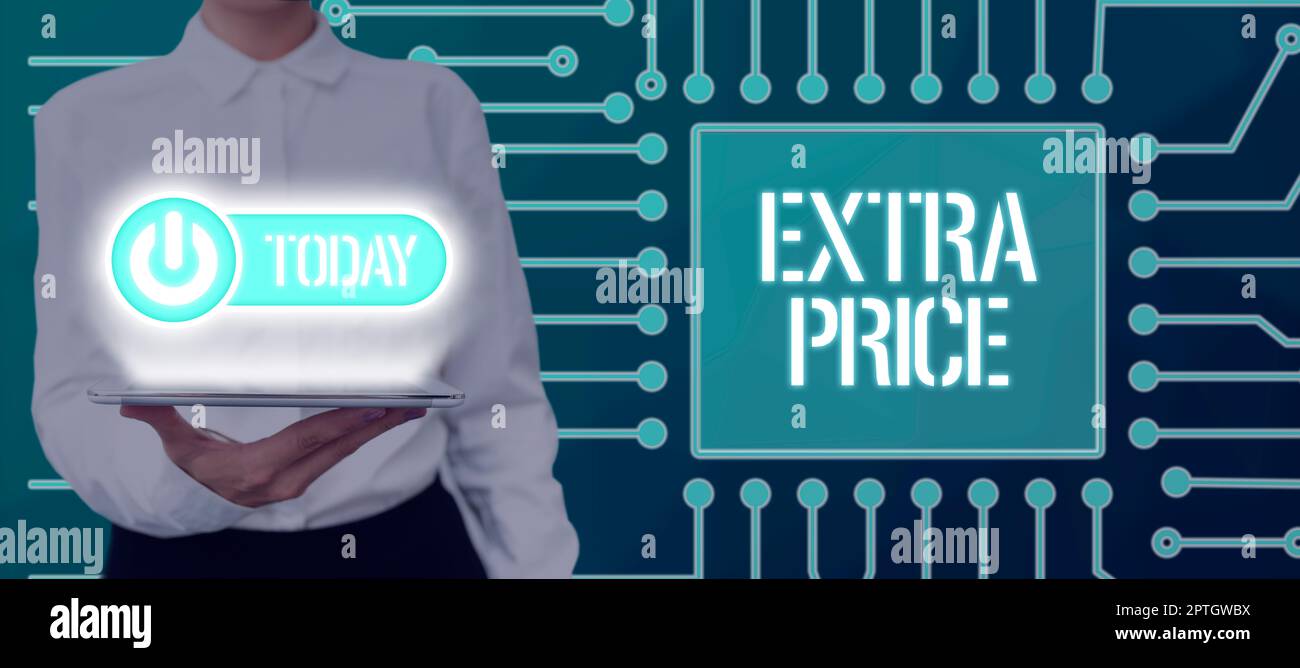 Conceptual caption Extra Price, Concept meaning extra price definition ...
