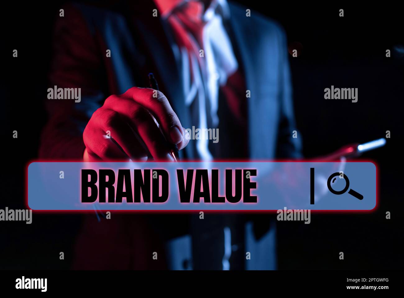 Conceptual display Brand Value, Concept meaning company generates from ...
