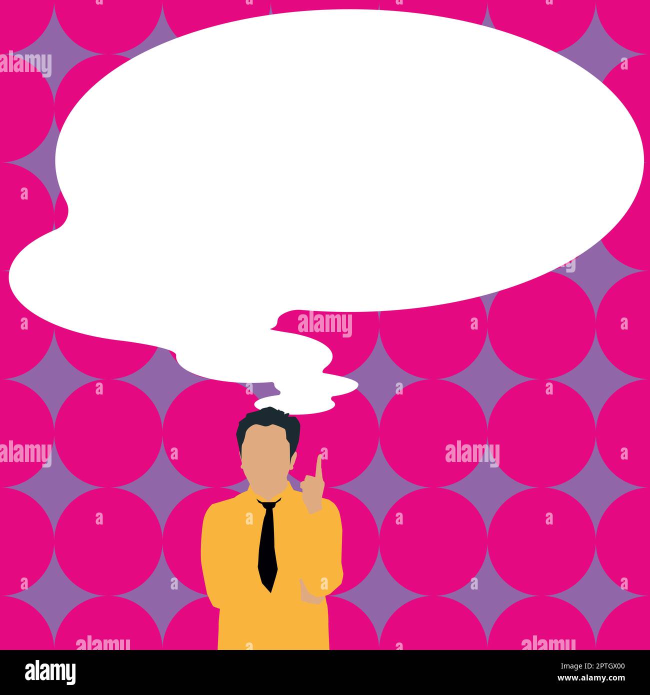 Drawing With Conversation Bubble Showing New Announcement Stock Photo ...