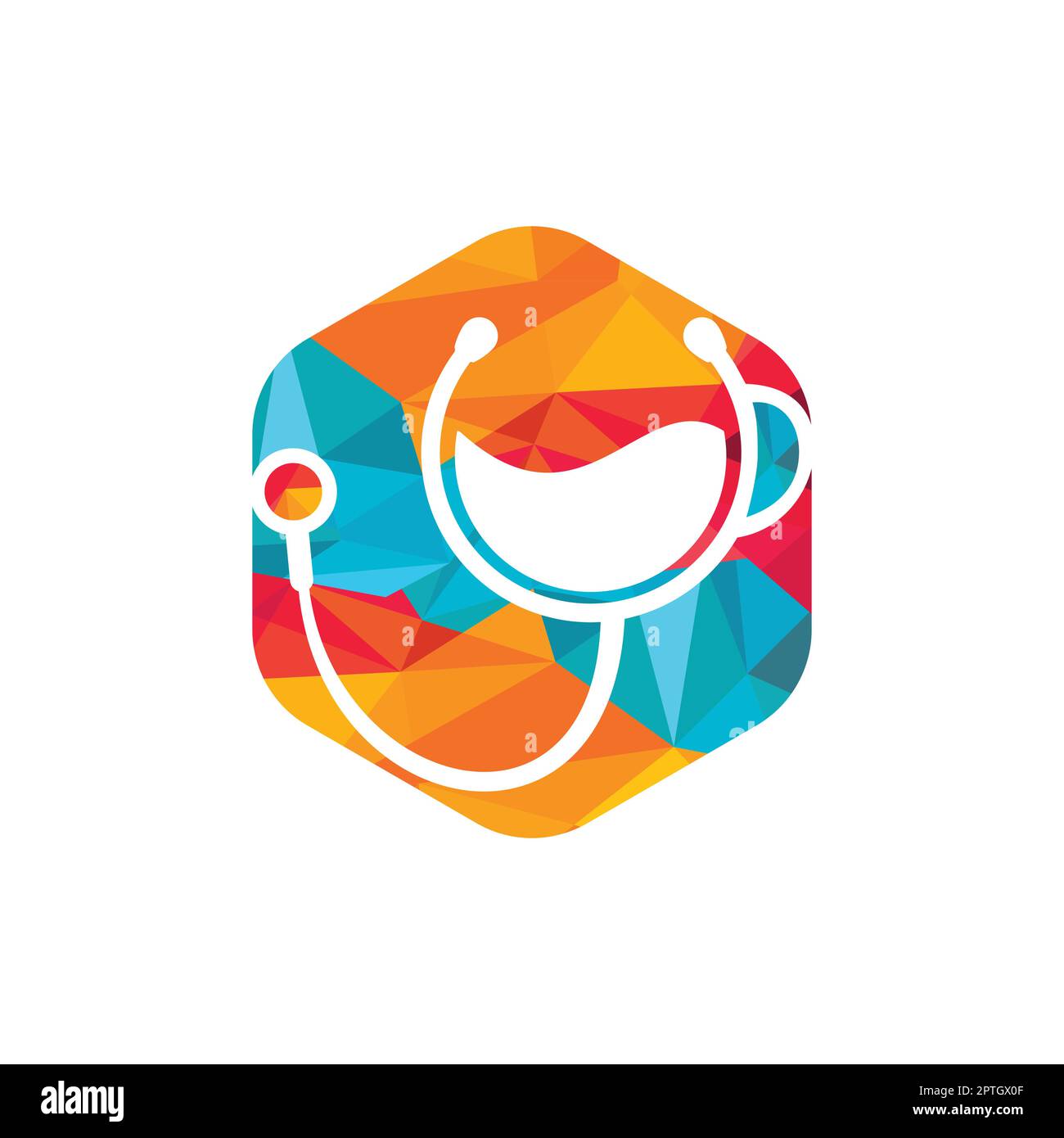 Healthy coffee vector logo design. Doctors stethoscope with coffee cup ...