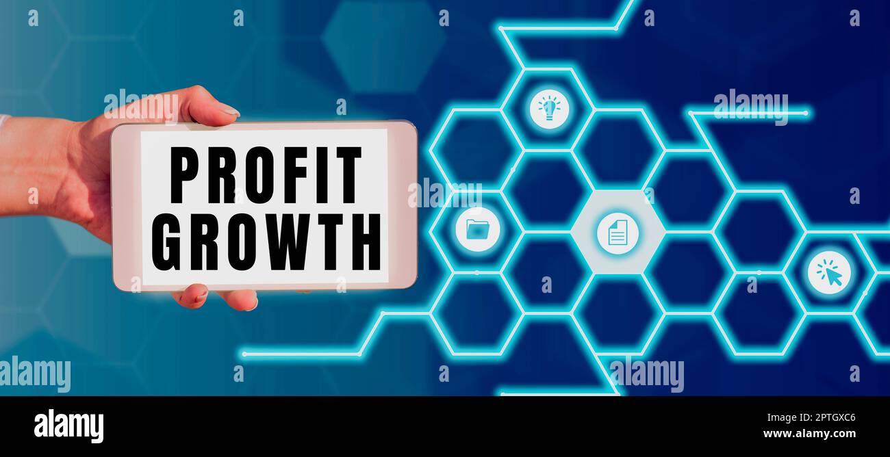 Conceptual caption Profit Growth, Business idea Objectives ...