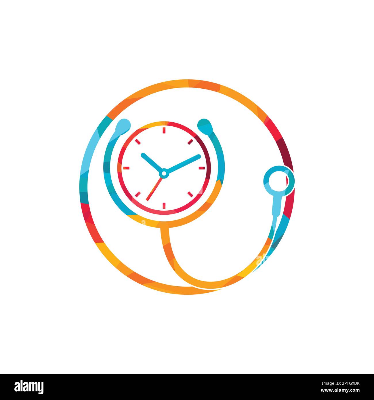 Medical time vector logo design template. Health and medical or ...