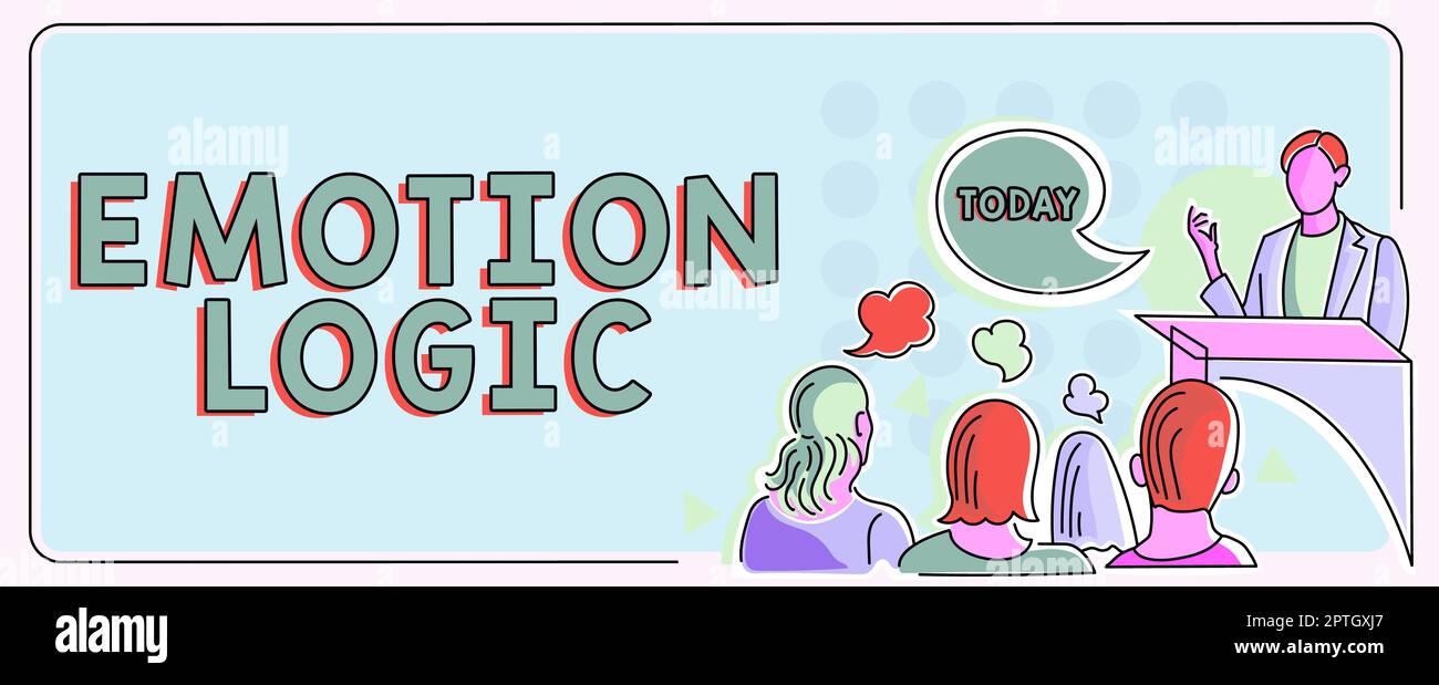 Text caption presenting Emotion Logic, Word for Heart or Brain Soul or ...