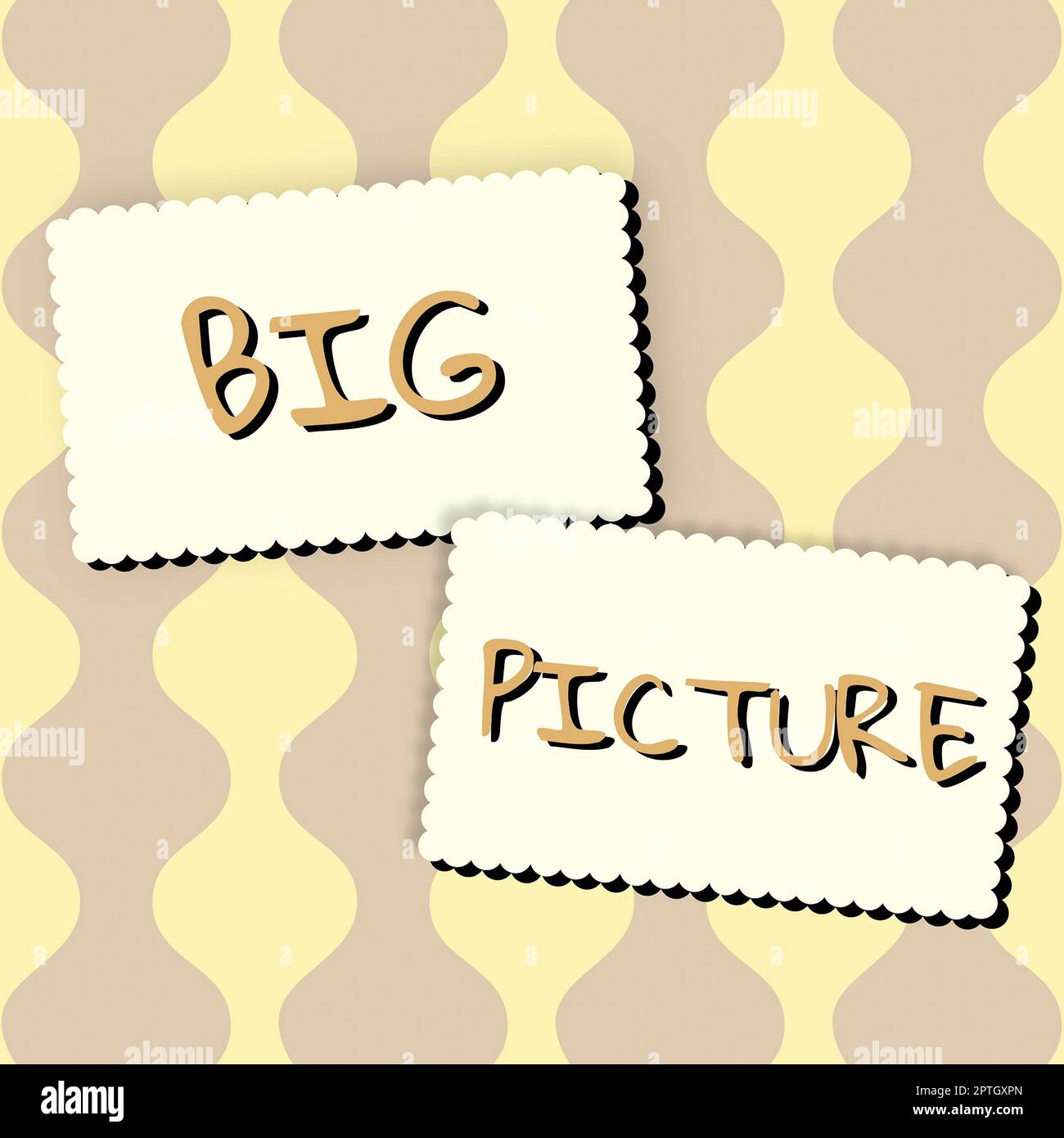 Hand writing sign Big Picture, Concept meaning most important facts ...