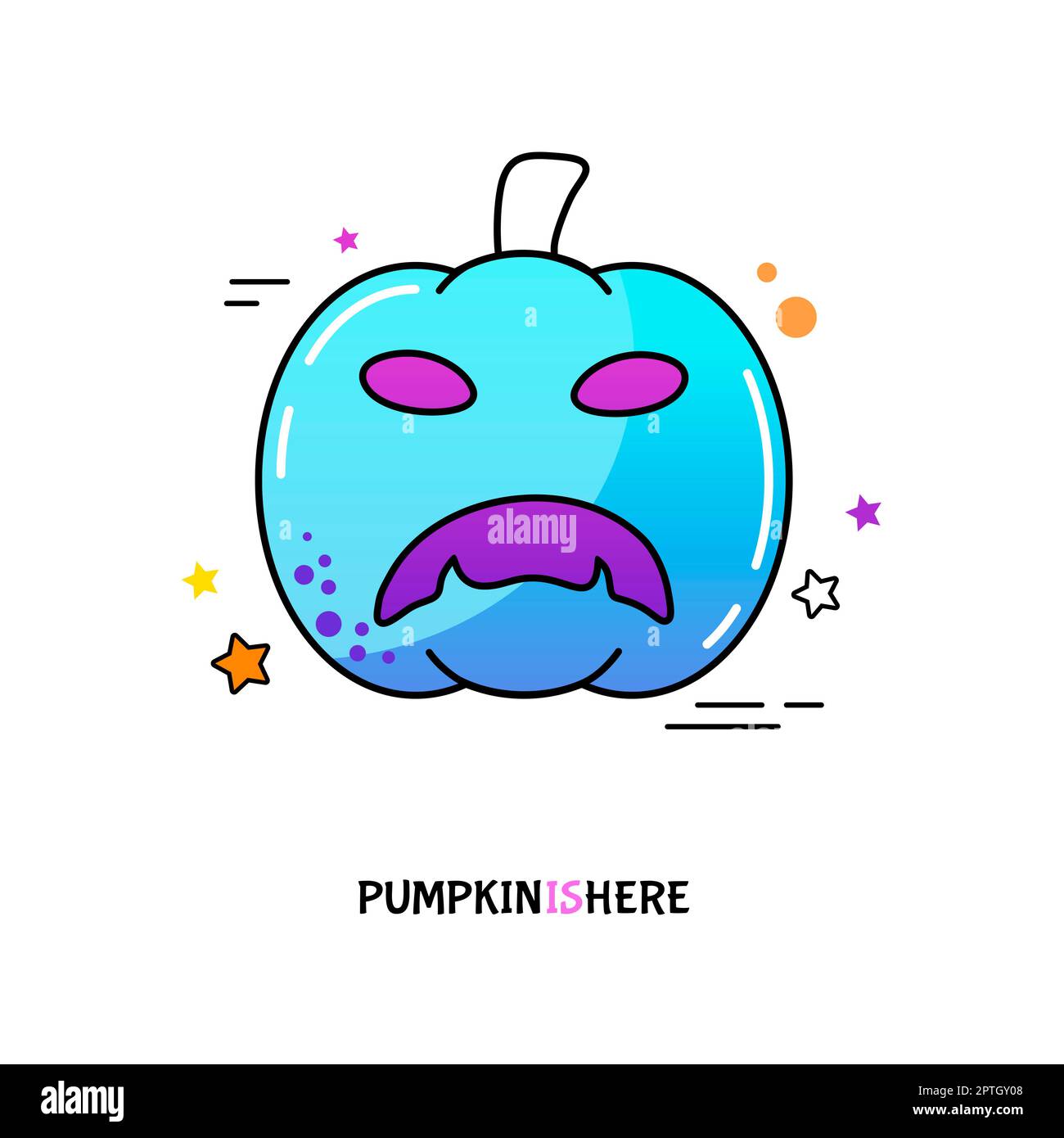 Halloween pumpkin emoticon icon vector illustration Jack-O-Lantern ...