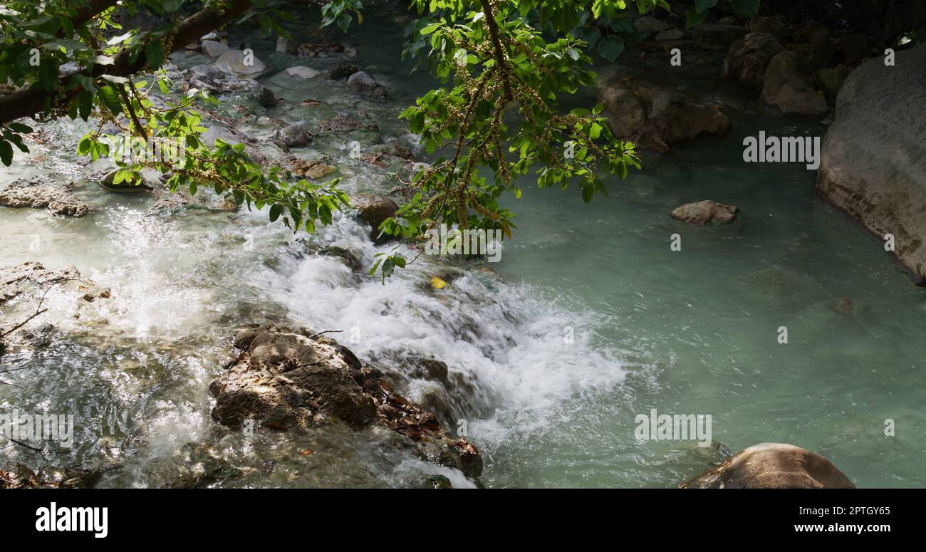 Nature onsen flowing in the river at Xinbeitou taiwan Stock Photo - Alamy