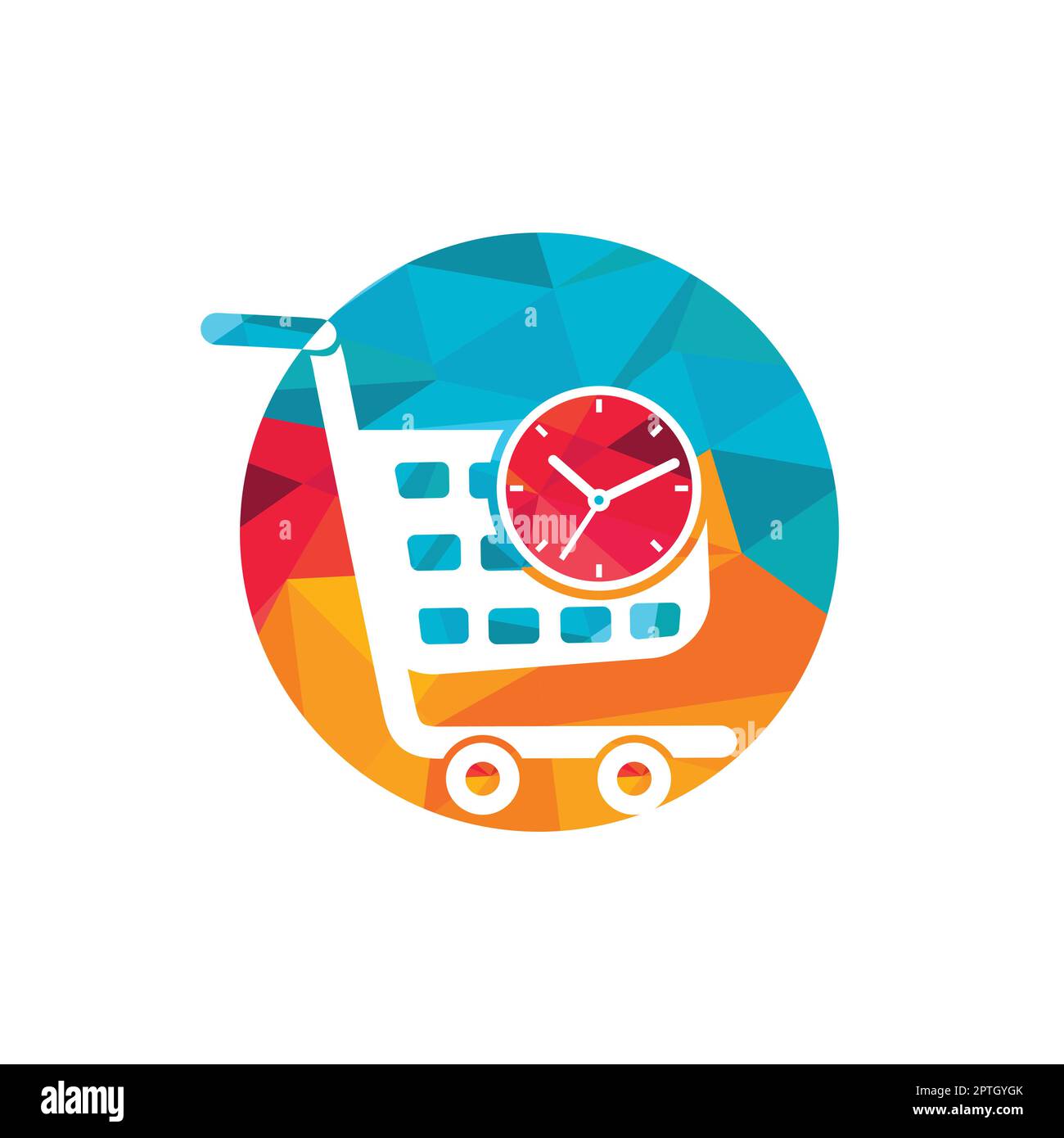Shopping time vector logo design template Stock Vector Image & Art - Alamy