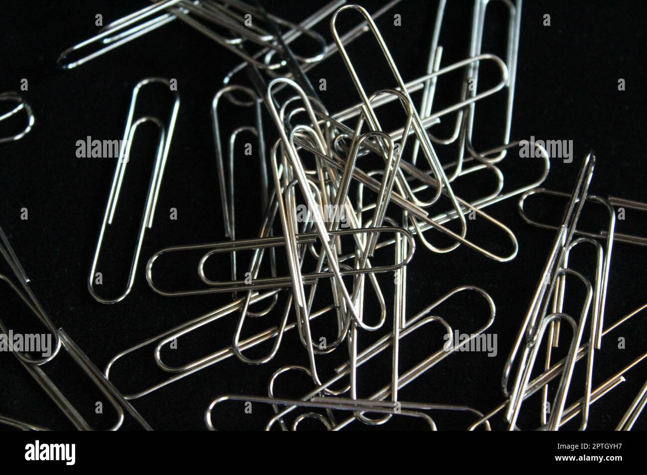 Steel paperclip wire clips stainless steel pressure forms Stock Photo ...
