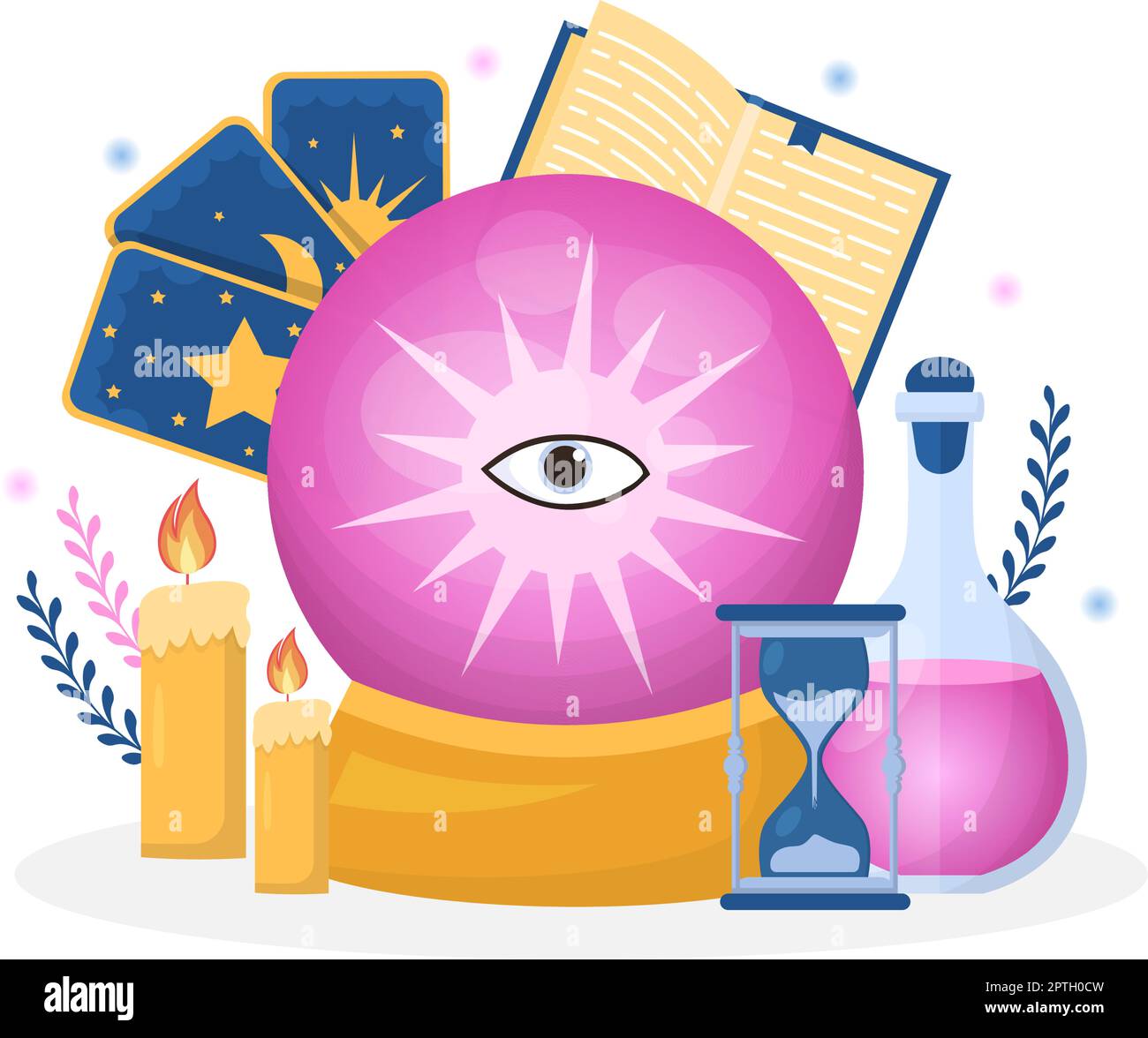 Fortune Teller Template Hand Drawn Cartoon Flat Illustration with ...