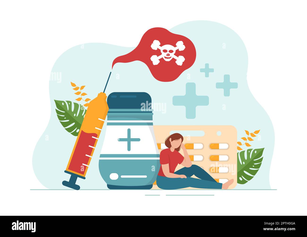 Rehabilitation Flat Cartoon Hand Drawn Templates Illustration with ...