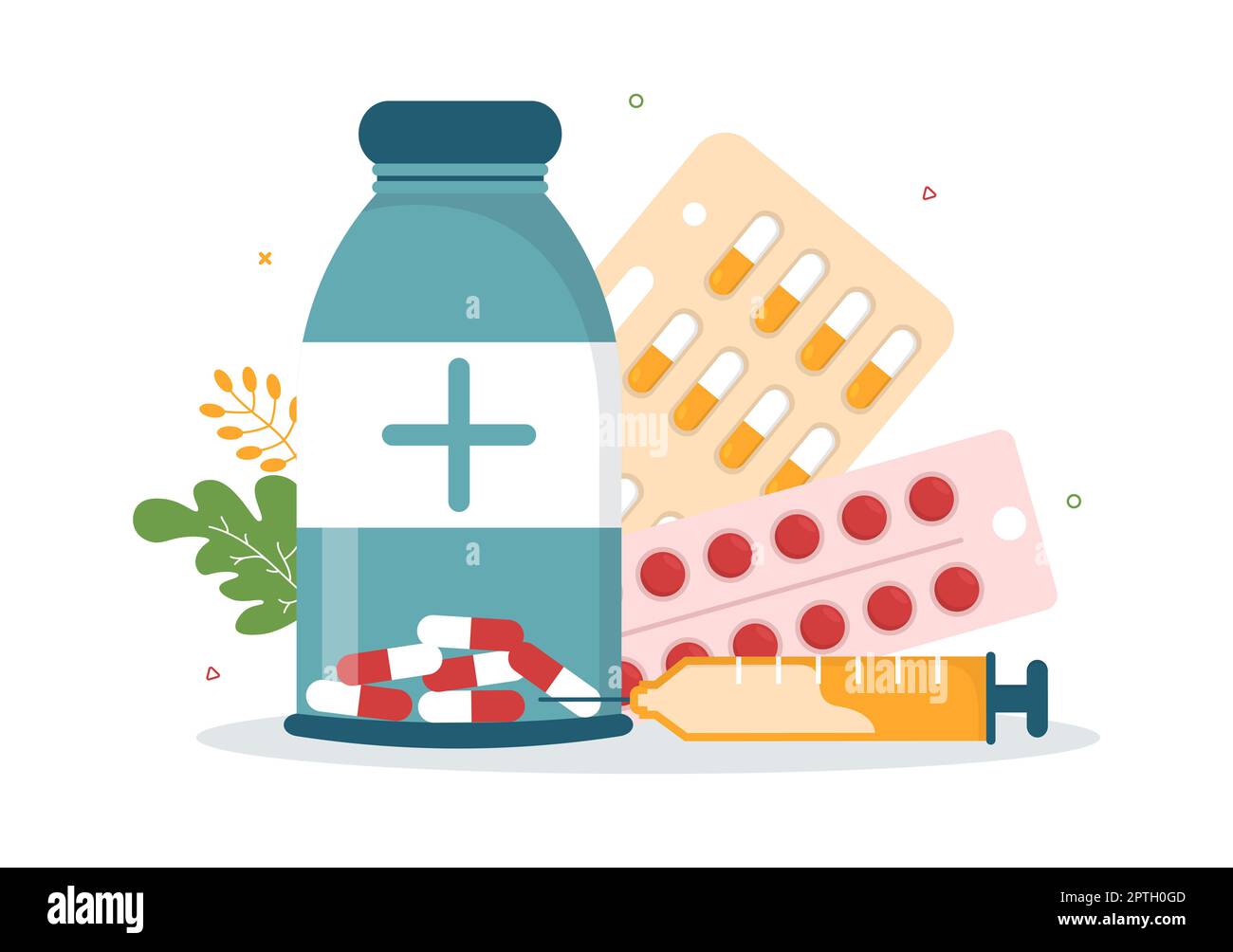 Rehabilitation Flat Cartoon Hand Drawn Templates Illustration with ...