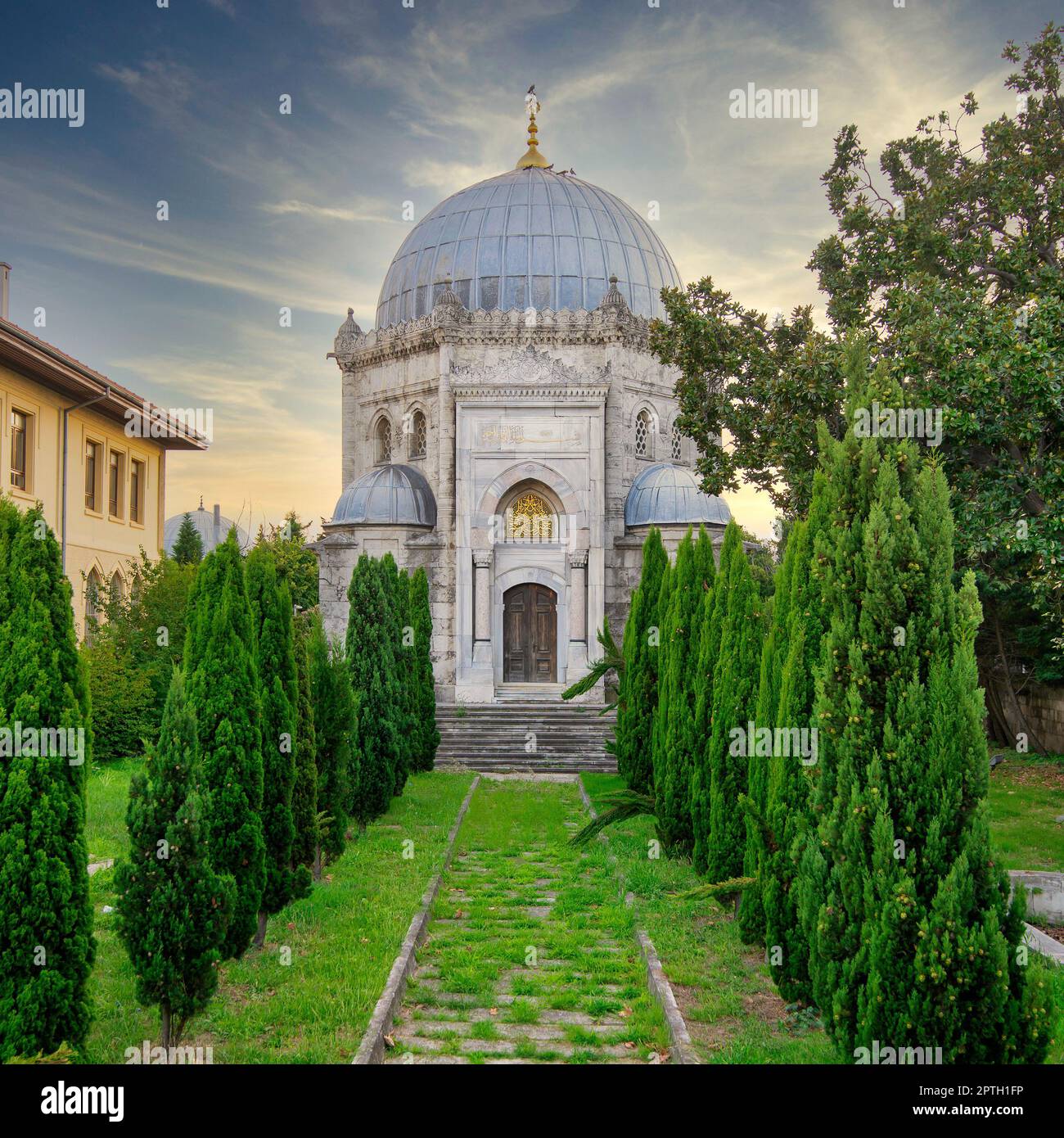Tomb of Ottoman Sultan Rashad, or Resad, suited in Eyupsultan district ...