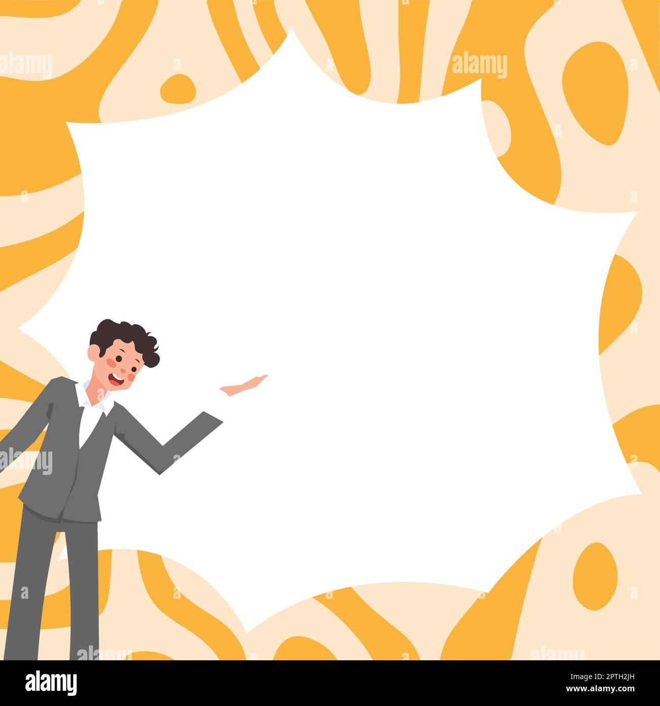Drawing With Conversation Bubble Showing New Announcement Stock Photo ...