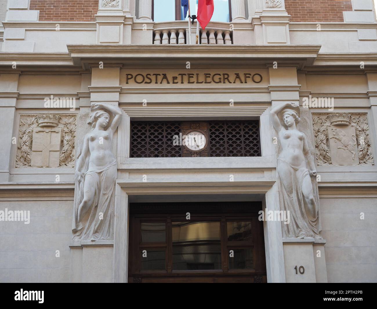 TURIN, ITALY - CIRCA SEPTEMBER 2022: Posta e Telegrafo central post ...