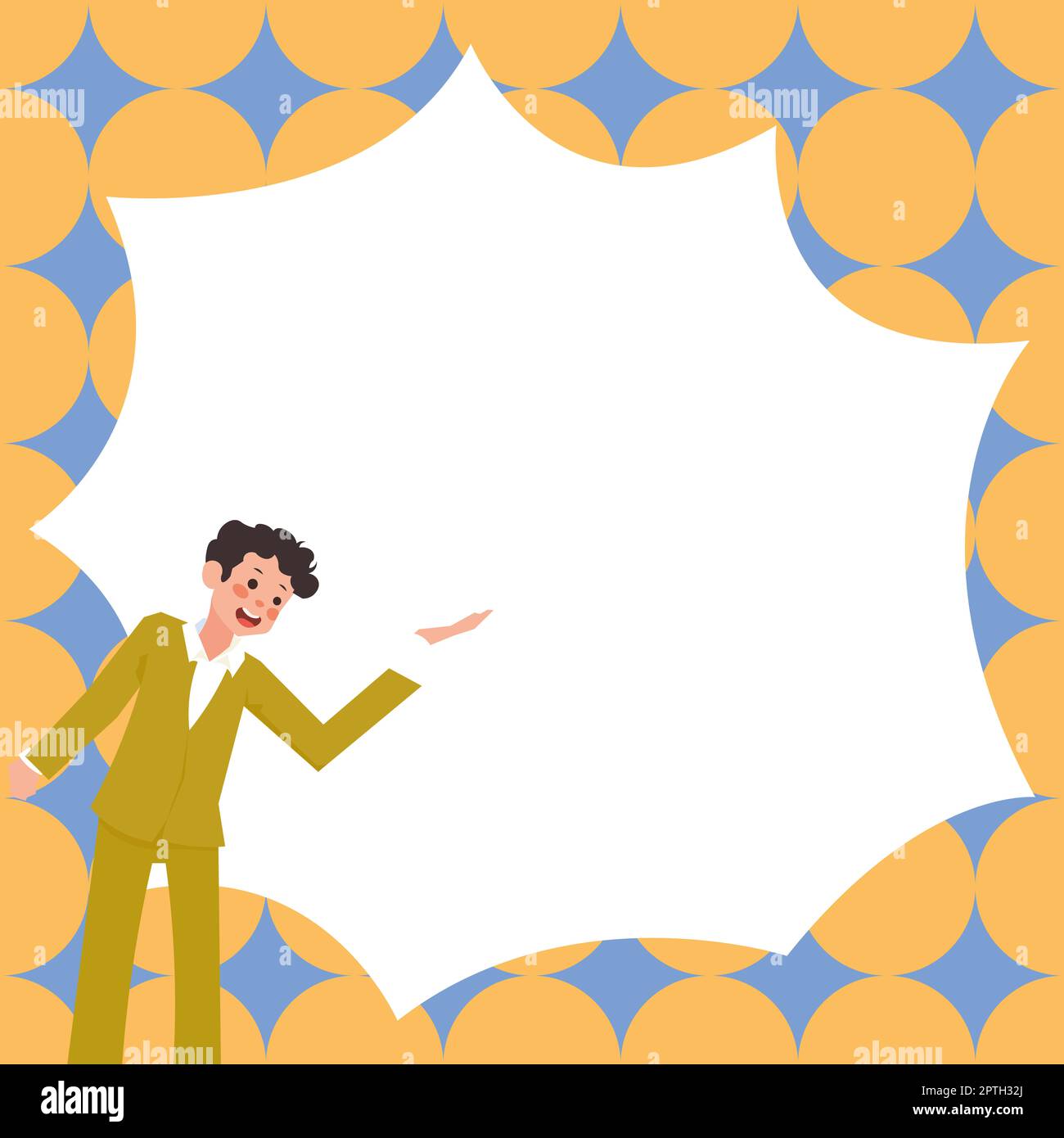Drawing With Conversation Bubble Showing New Announcement Stock Photo ...