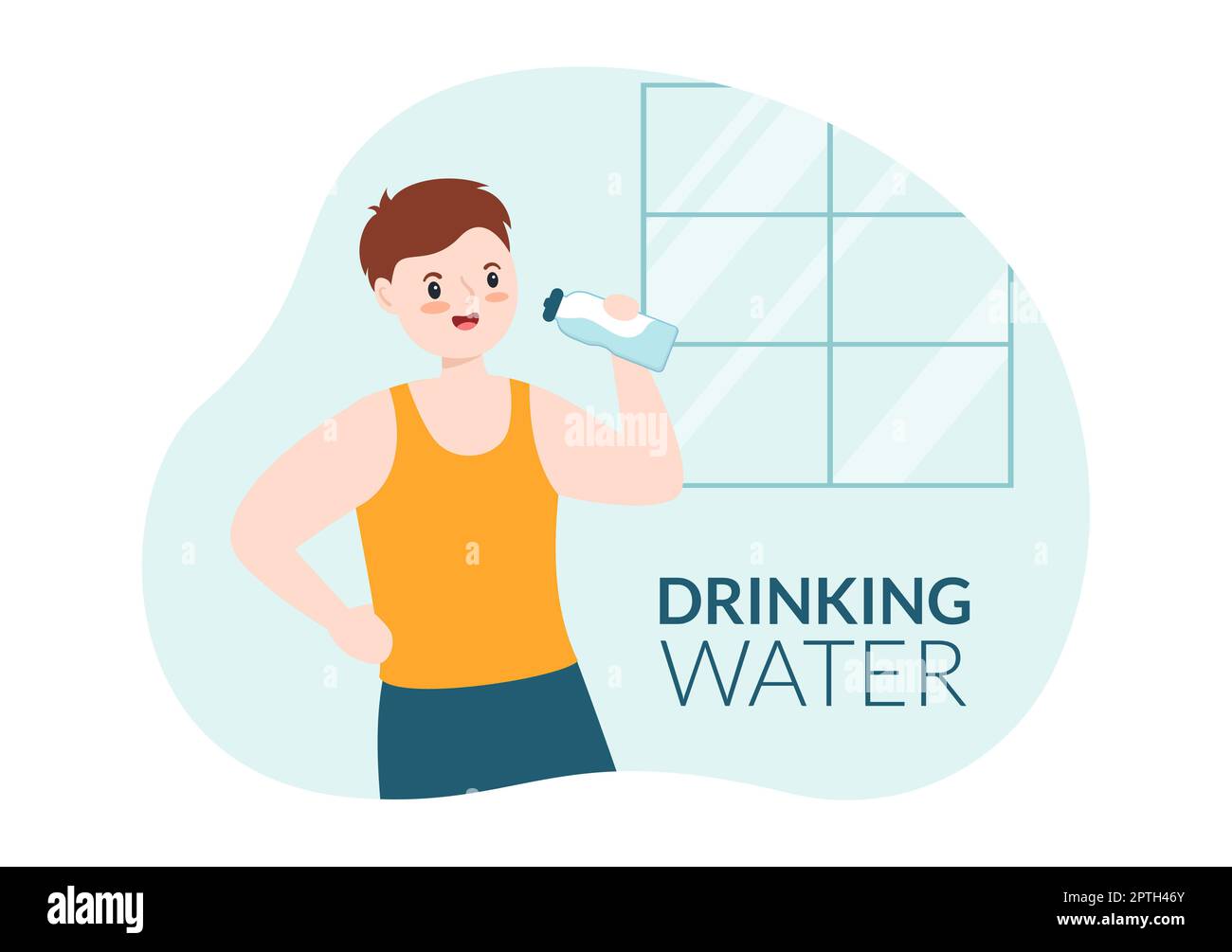 People Drinking Water From Plastic Bottles and Glasses with Pure Clean ...